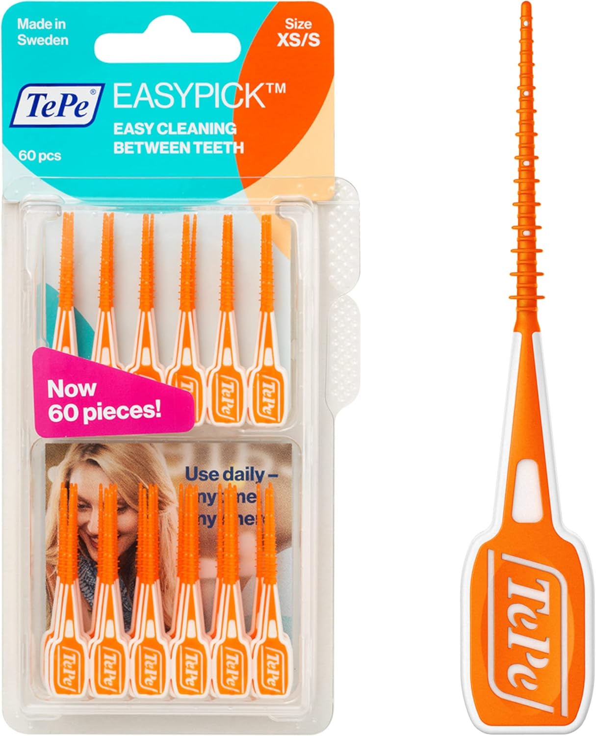 TePe EasyPick Toothpicks | 60 Pack - Orange – Master Mart